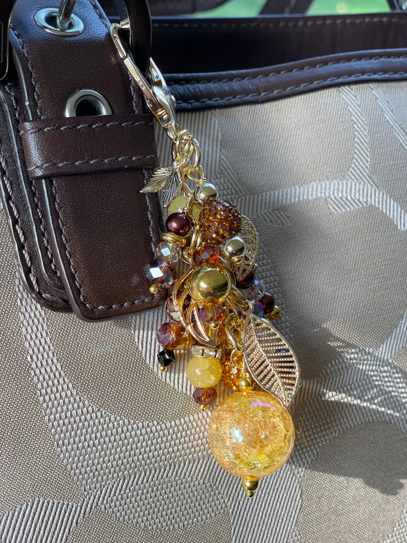 Fall Autumn Leaf Purse Bag Charm - Etsy