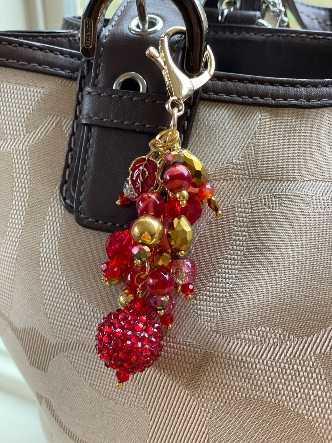 Fall Autumn Leaf Purse Bag Charm - Etsy