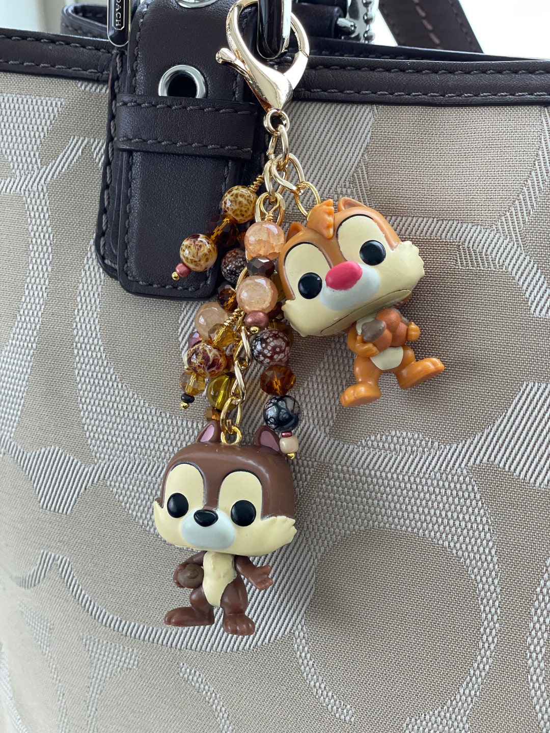 Chip N Dale Purse Bag Charm - Etsy
