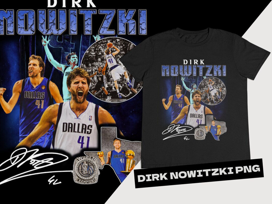 Dirk Nowitzki T-shirt Design PNG Poster PNG Printable Bootleg ...