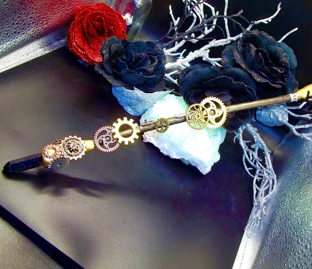 Steampunk Wand, Magick Wand, Witchcraft Wand, Ritual Wand - Etsy