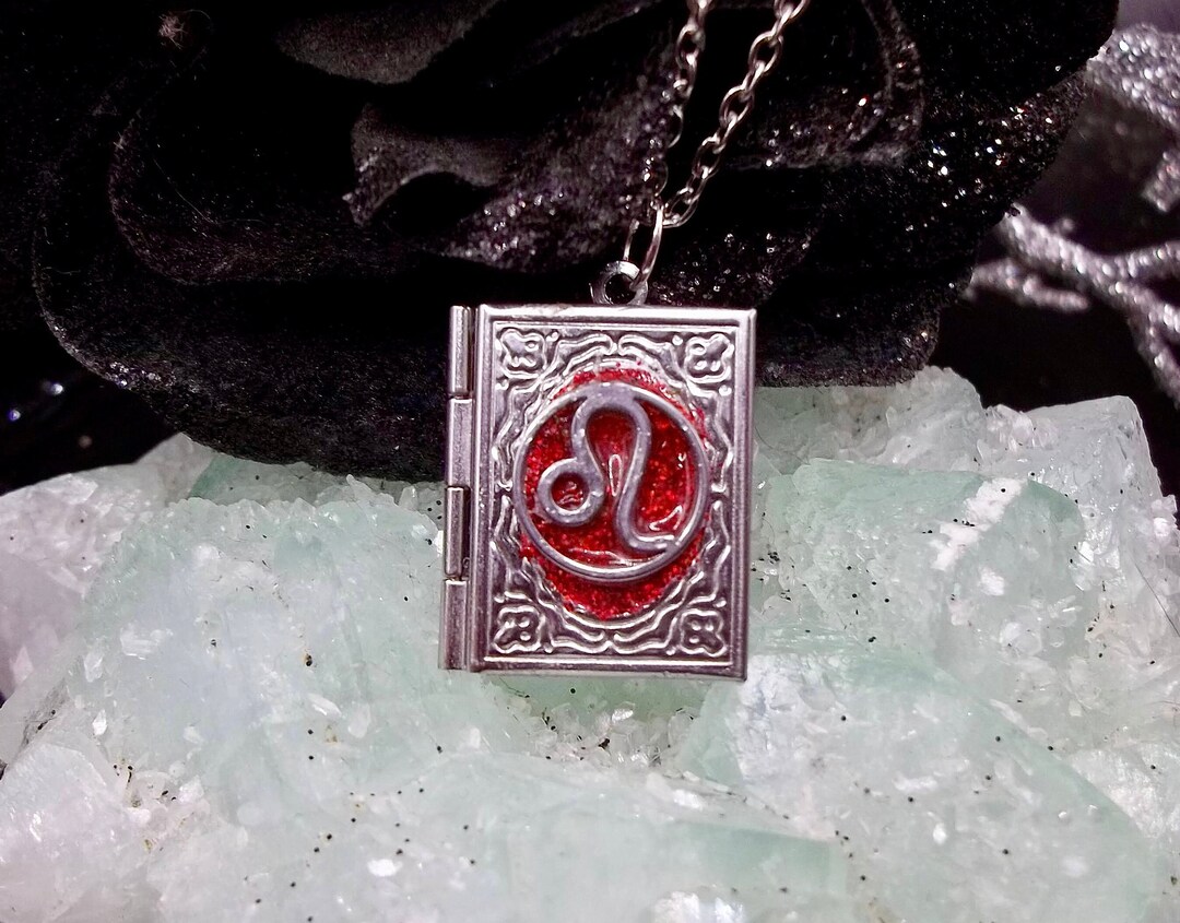Leo Necklace, Leo Locket, Leo Jewelry, Fire Sign Necklace, Fire Sign ...