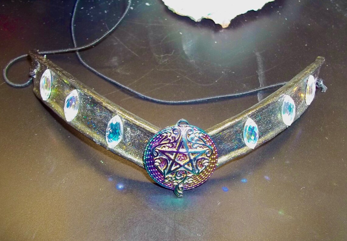 Pentagram Circlet, Pentacle Circlet, Pentagram Tiara, Pagan Circlet ...