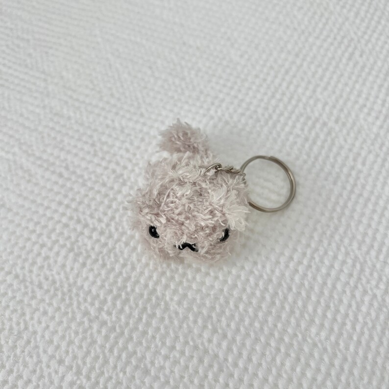 Mini Fluffy Cat Keychain, Small Cat Keychain, Crochet Cat Keychain ...