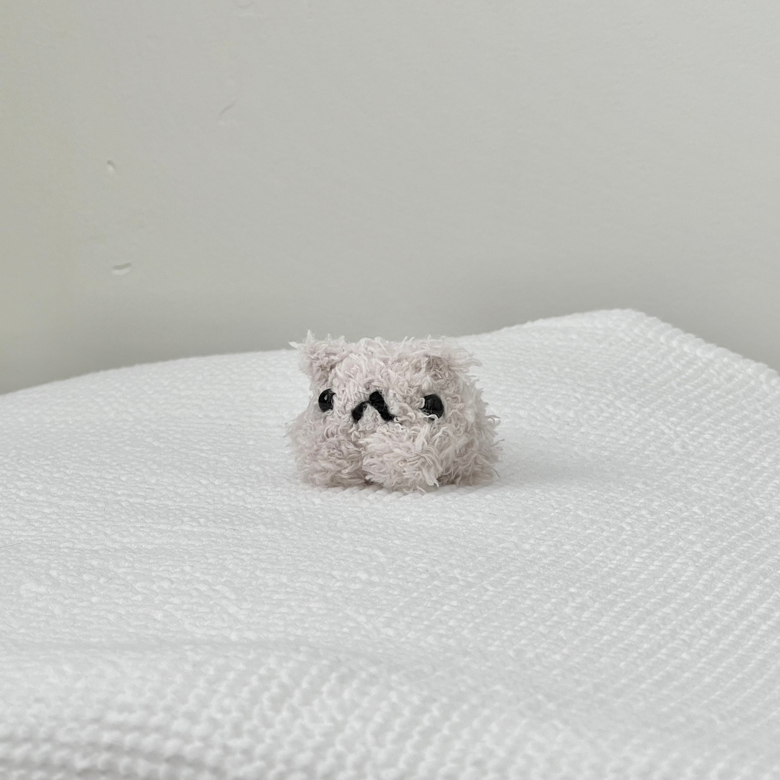 Mini Fluffy Cat Keychain, Small Cat Keychain, Crochet Cat Keychain ...