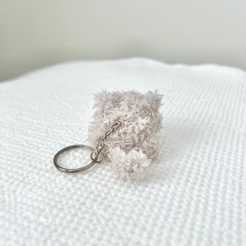 Mini Fluffy Cat Keychain, Small Cat Keychain, Crochet Cat Keychain ...