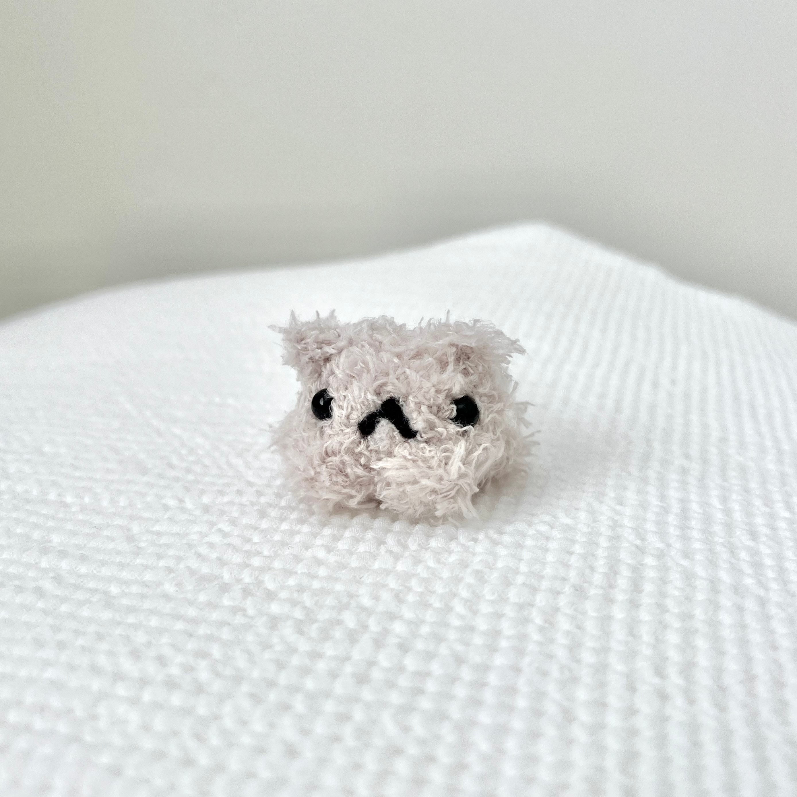 Mini Fluffy Cat Keychain, Small Cat Keychain, Crochet Cat Keychain ...