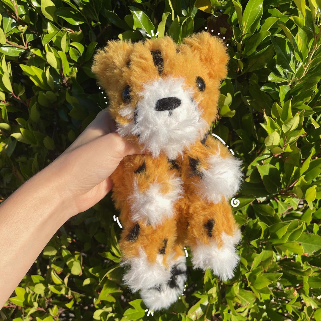 Baby Cheetah, Crochet Fluffy Cheetah Plushie, Soft Cheetah Toy, Baby ...