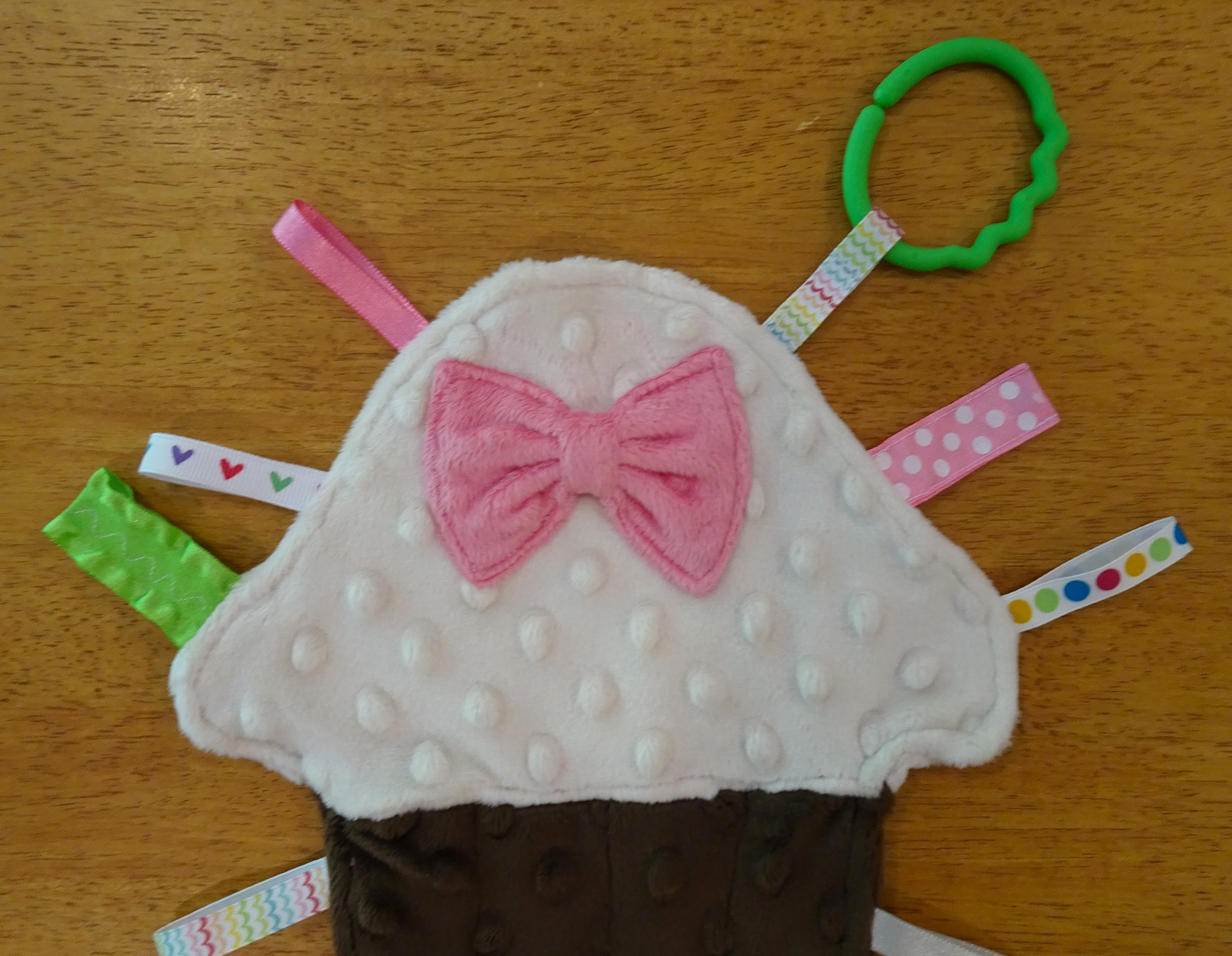 Cupcake Sensory Baby Toy, Cupcake Lovey, Crinkle Baby Toy, Security ...