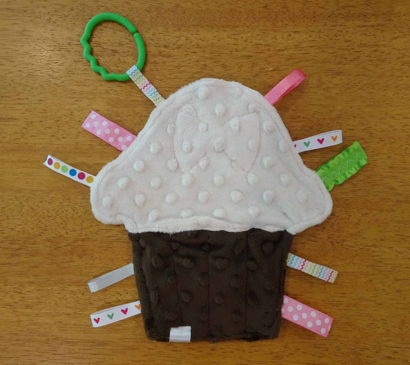 Cupcake Sensory Baby Toy, Cupcake Lovey, Crinkle Baby Toy, Security ...