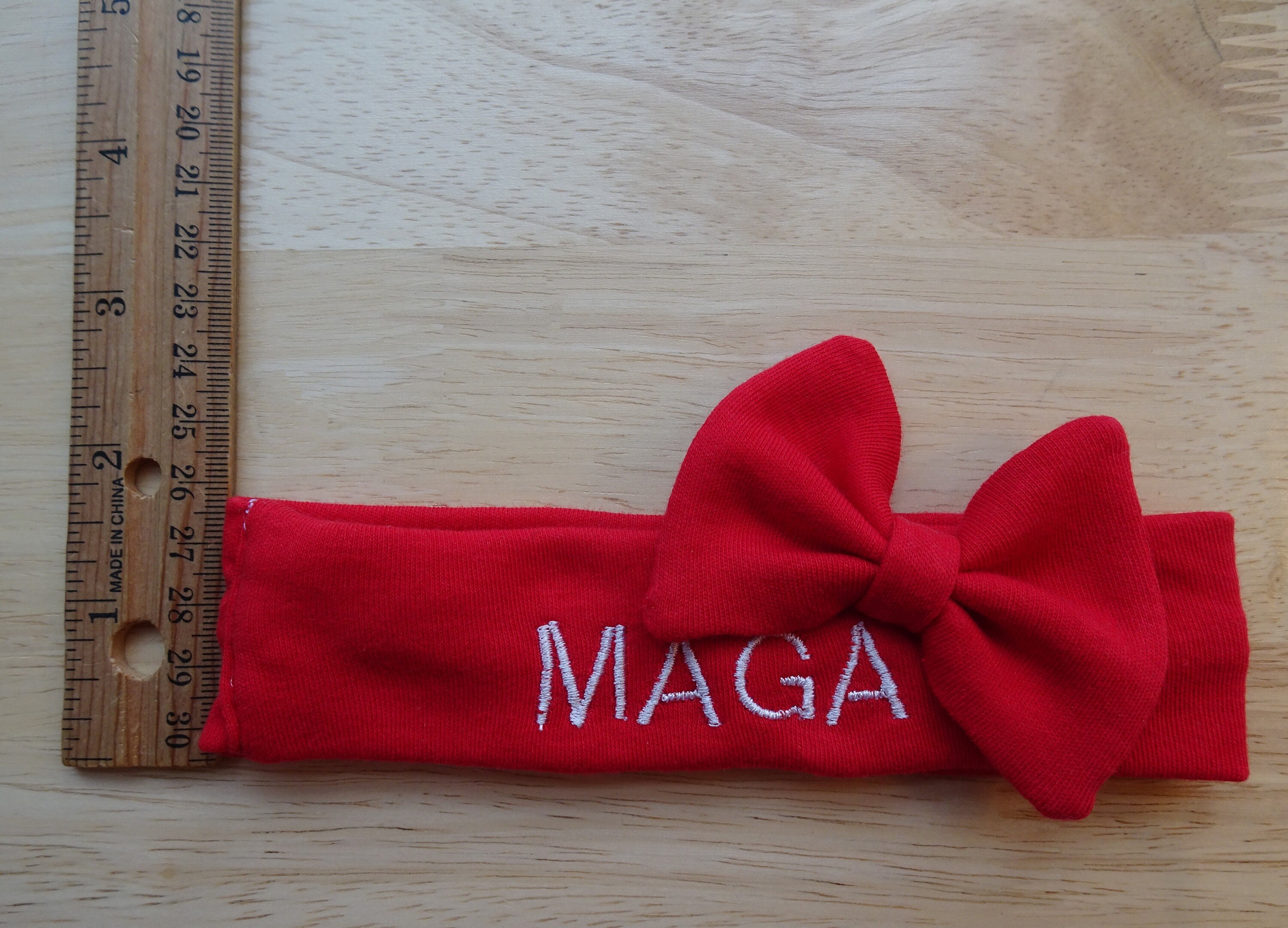 MAGA Baby Headband, Red Bow, Newborn Bow, Infant, Make America Great ...