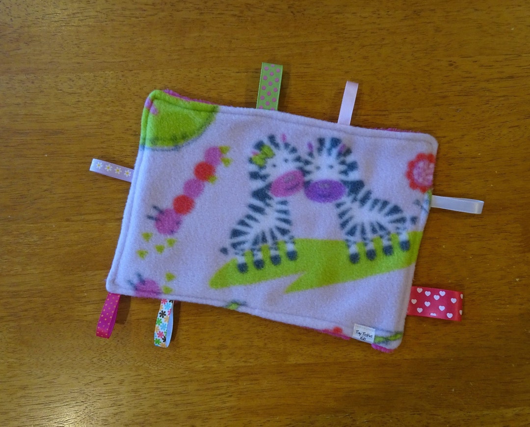 Zebra Mini Baby Lovey, Ribbon Toy, Teething Blanket, Caterpillar Baby ...