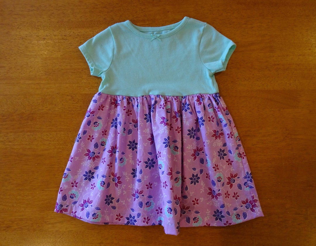 12 Month Baby Girl Dress, T-shirt Dress, Floral Dress for Baby, Flowers ...