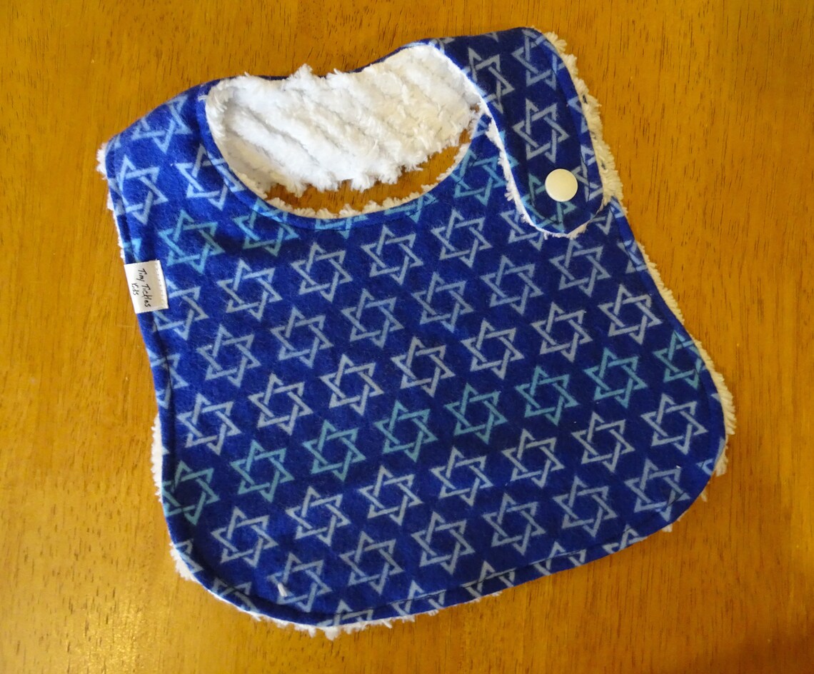 Hanukkah Baby Bib, Star of David Bib, Chanukah Baby Gift, Baby's 1st ...