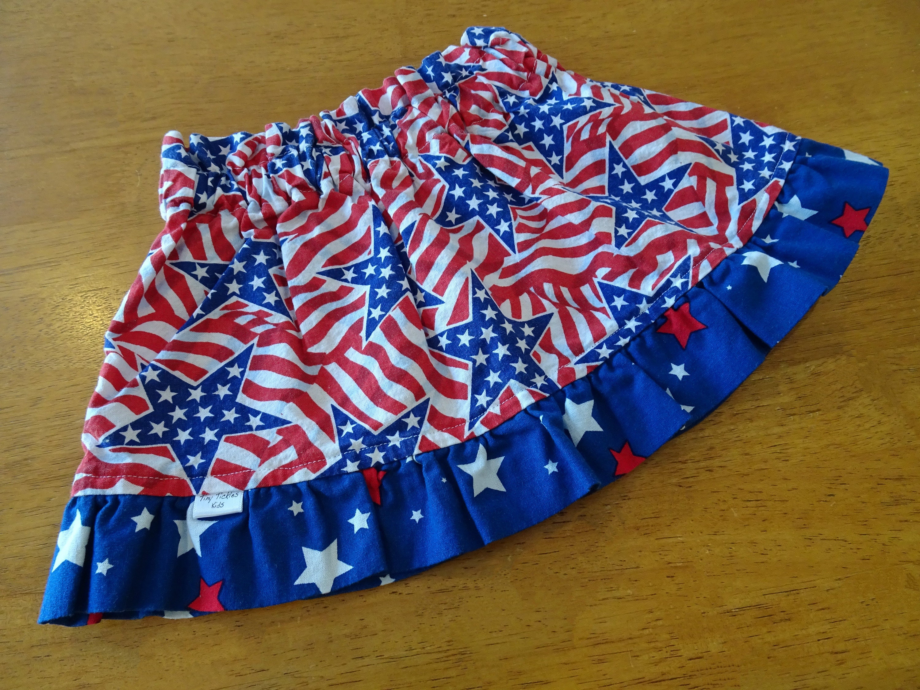 Patriotic Baby Skirt and Bow, 9-12 Months Baby Skirt, Red White and ...