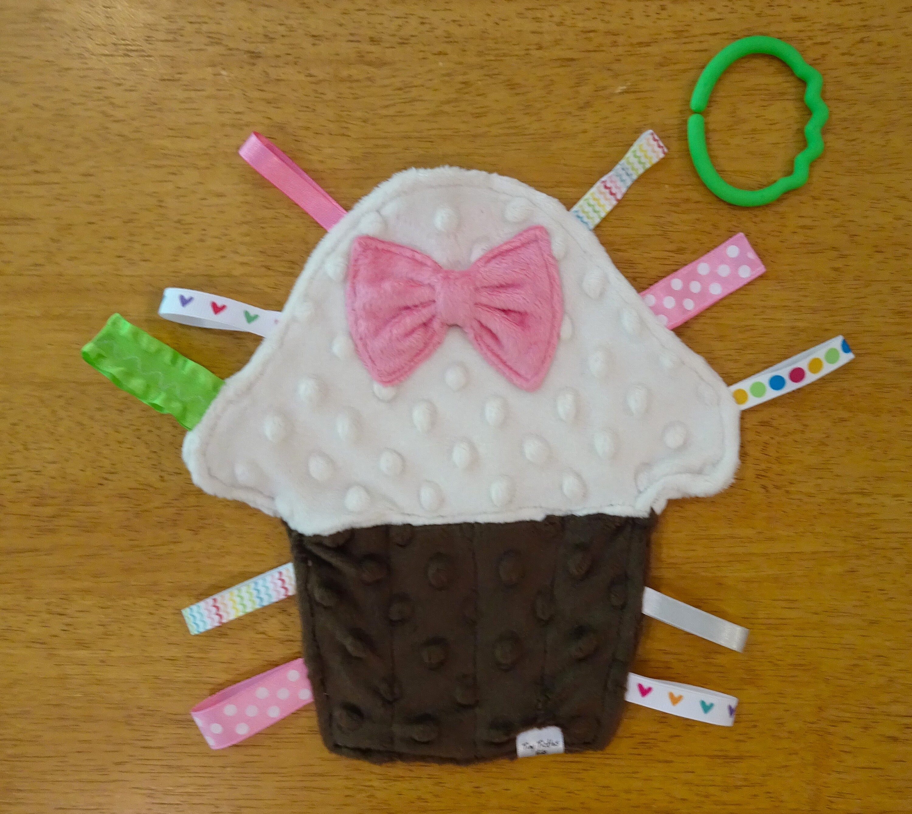 Cupcake Sensory Baby Toy, Cupcake Lovey, Crinkle Baby Toy, Security ...