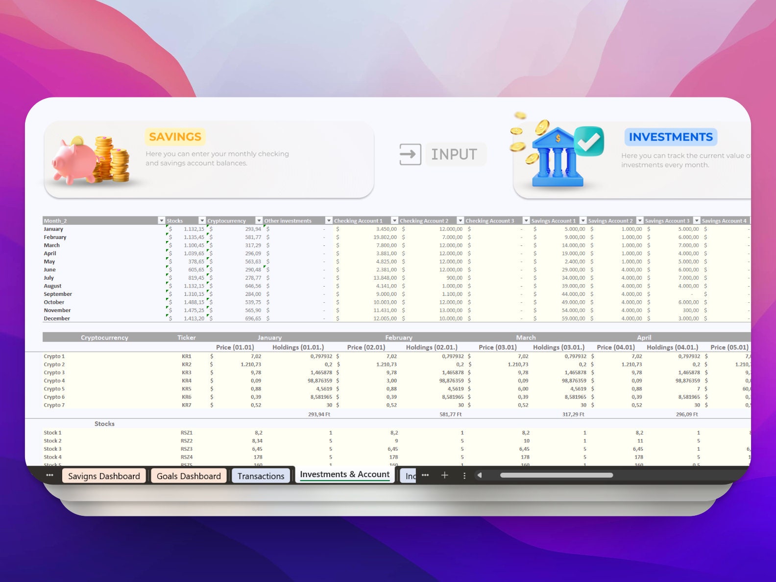 Financial Planner 2024, Ultimate Monthly Budget Spreadsheet for Excel ...