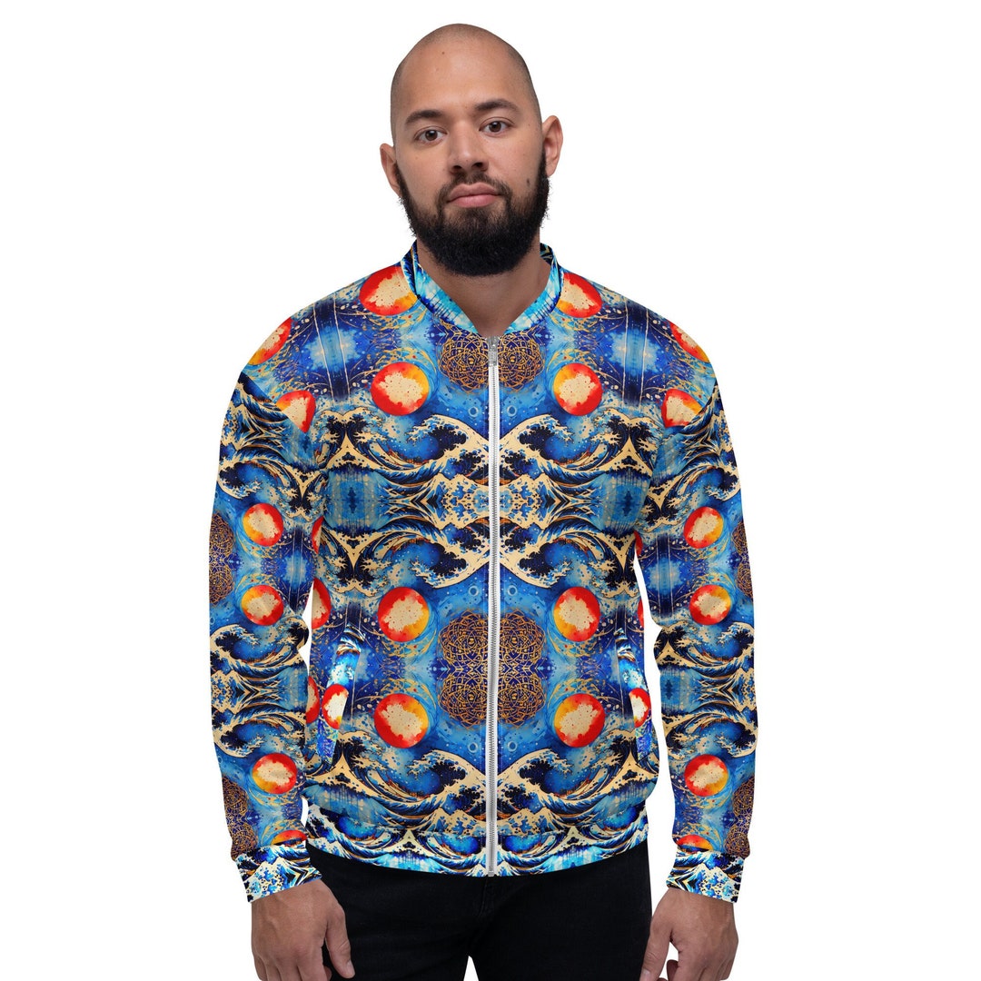 Japanese Wave Patterns V2: All-over Print Unisex Bomber Jacket ...