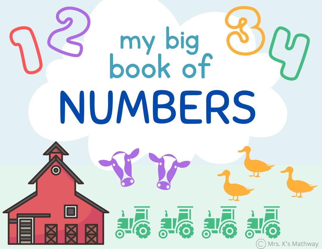 My Big Book of Numbers Coloring and Activity Book - Etsy