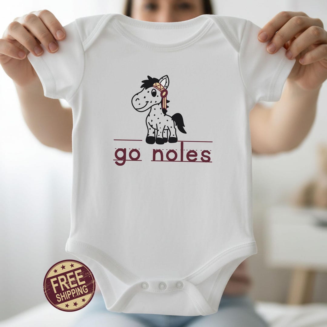Go Noles Baby Onesie: Hand-drawn Renegade, Florida State Game Day ...