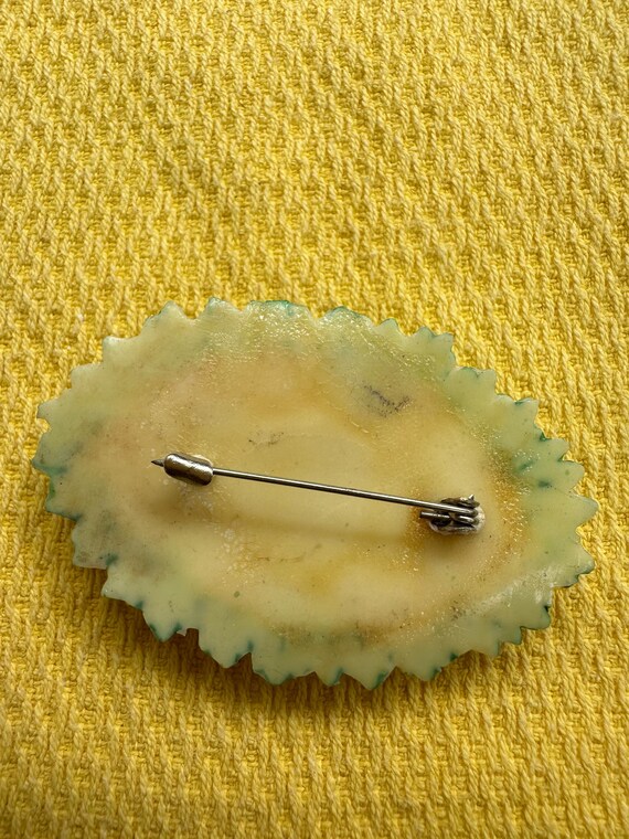 vintage Japanese 1930s celluloid hand painted floral … - Gem