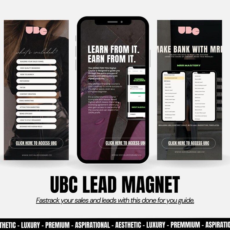 UBC Lead Magnet | UBC Product Guide | UBC Sneak Peek Digital Marketing Guide With Master Resell ...