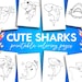 Cute Shark Printable Coloring Pages. Kids Baby Shark Coloring Pages ...
