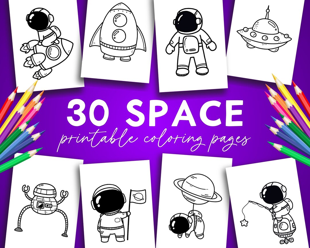 Space Printable Coloring Pages. Kids Space Coloring Pages Easy Coloring ...