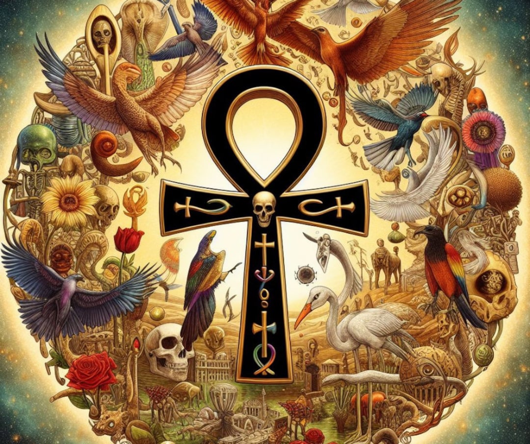 Ankh Wall Art Printable Art With the Ancient Egyptian Symbol for Peace ...