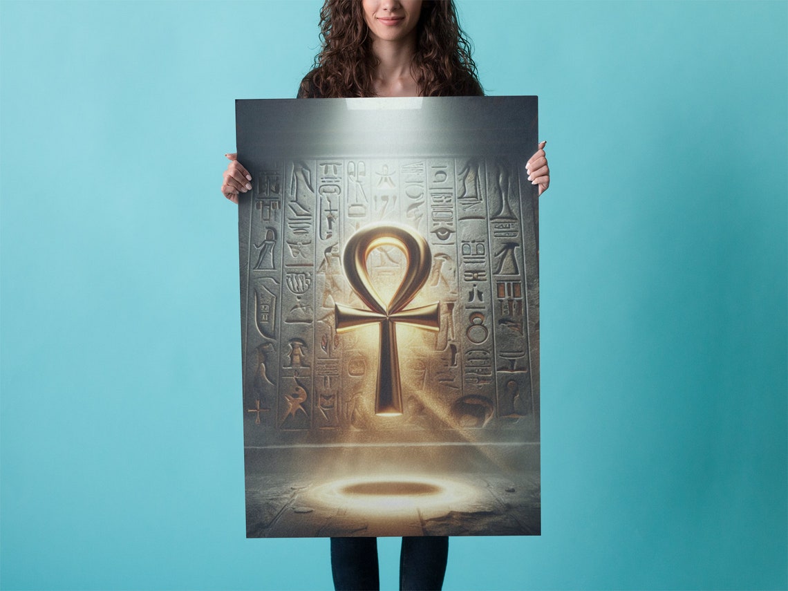 Ankh Wall Art Printable Art With the Ancient Egyptian Symbol Floating ...