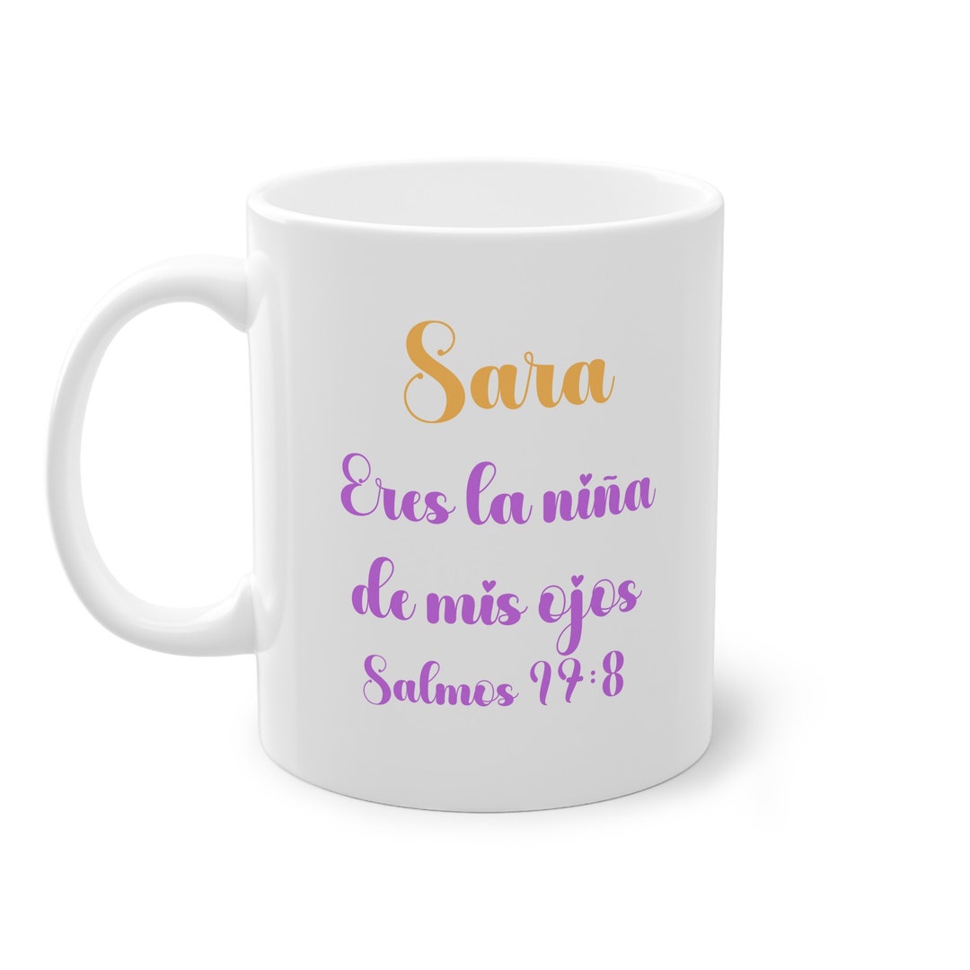 Personalized Mug the Apple of My Eye, Colorful Mug, Psalms Mug, Place ...