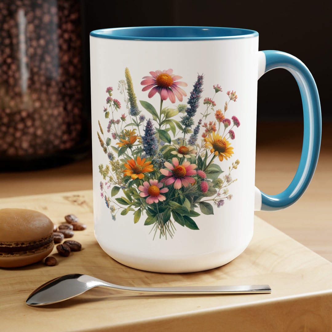 Country Herbs 1 Two-tone Coffee Mugs, 15oz - Etsy