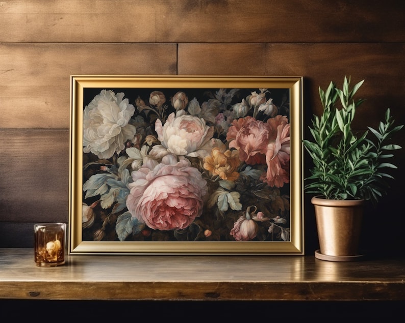 Vintage Floral Wall Art, Victorian Botanical Print, Antique Flowers ...