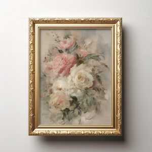 Vintage Floral Art Print, Shabby Chic Decor, Botanical Wall Art ...