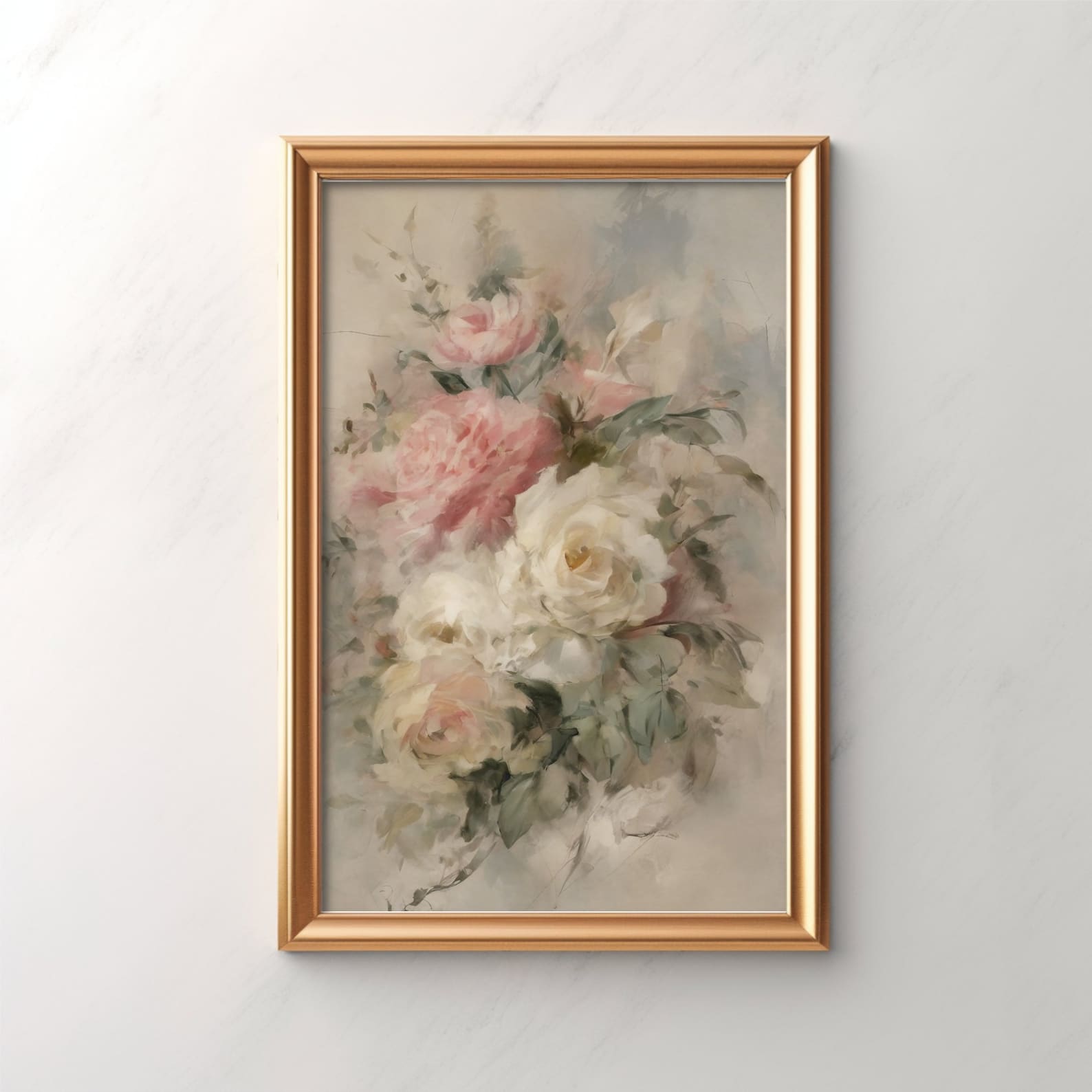 Vintage Floral Art Print, Shabby Chic Decor, Botanical Wall Art ...