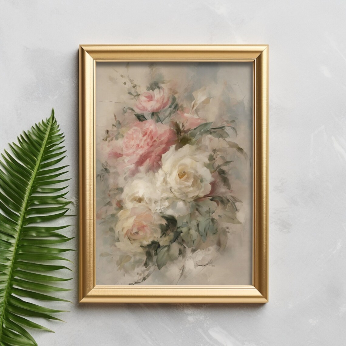 Vintage Floral Art Print, Shabby Chic Decor, Botanical Wall Art ...