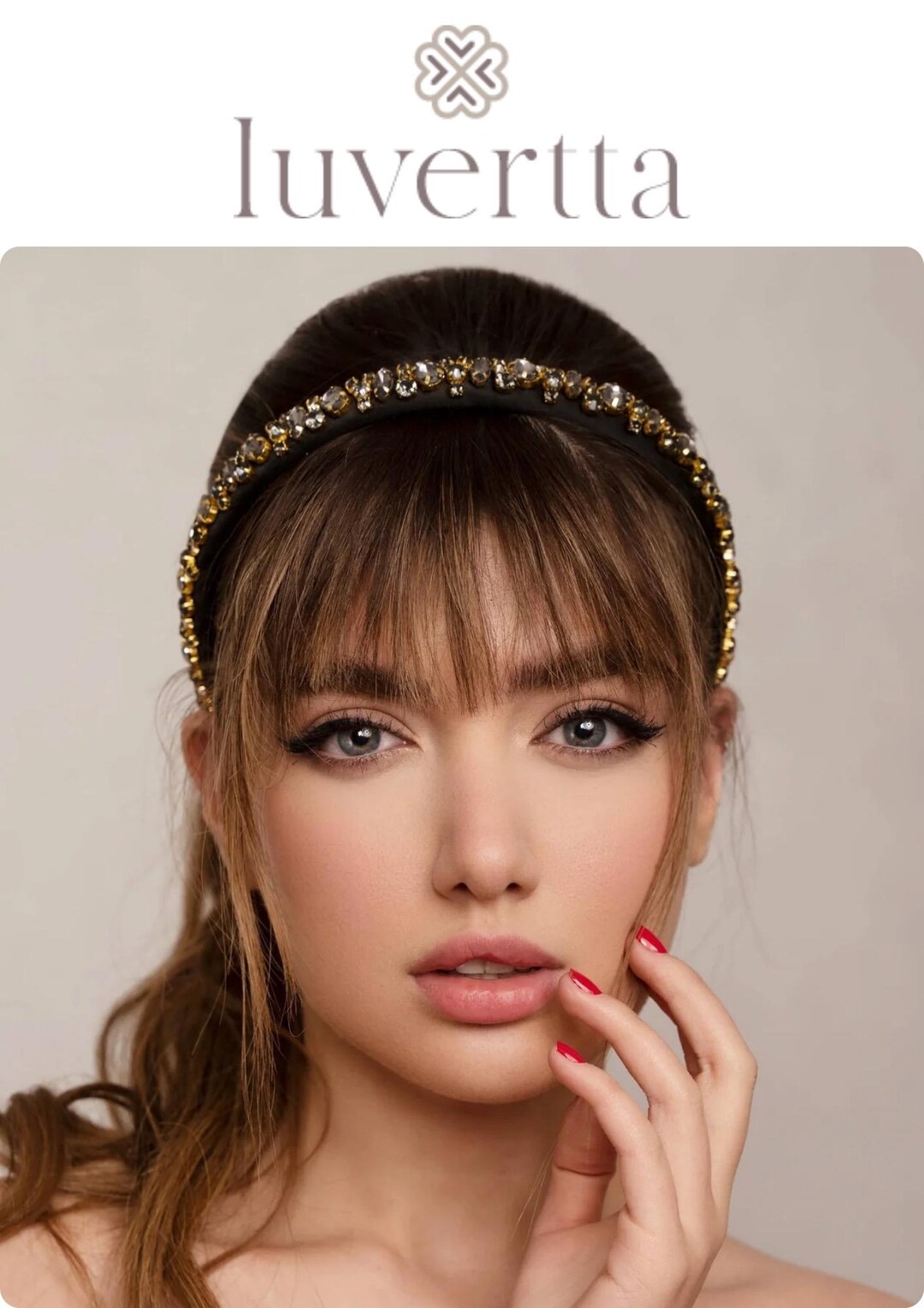 Handmade Crystal Headband: Gold-plated Elegant Hair Accessory - Etsy