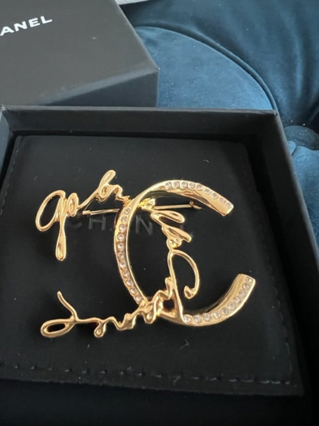 Authentic Vintage Chanel Calligraphy Brooch - Etsy