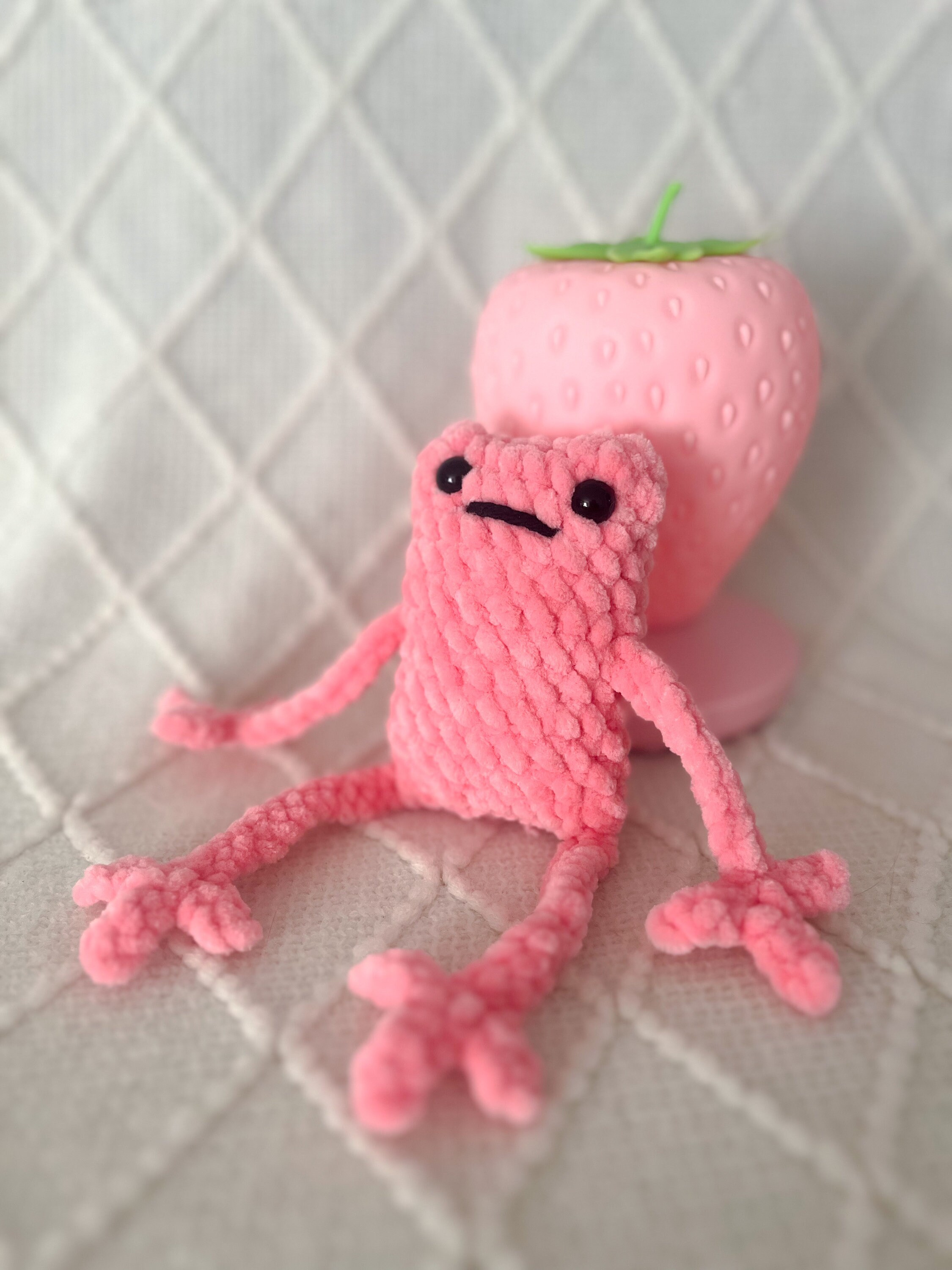 Leggy Frog Crochet Plushie: Handmade Stuffed Animal / Amigurumi Toy ...
