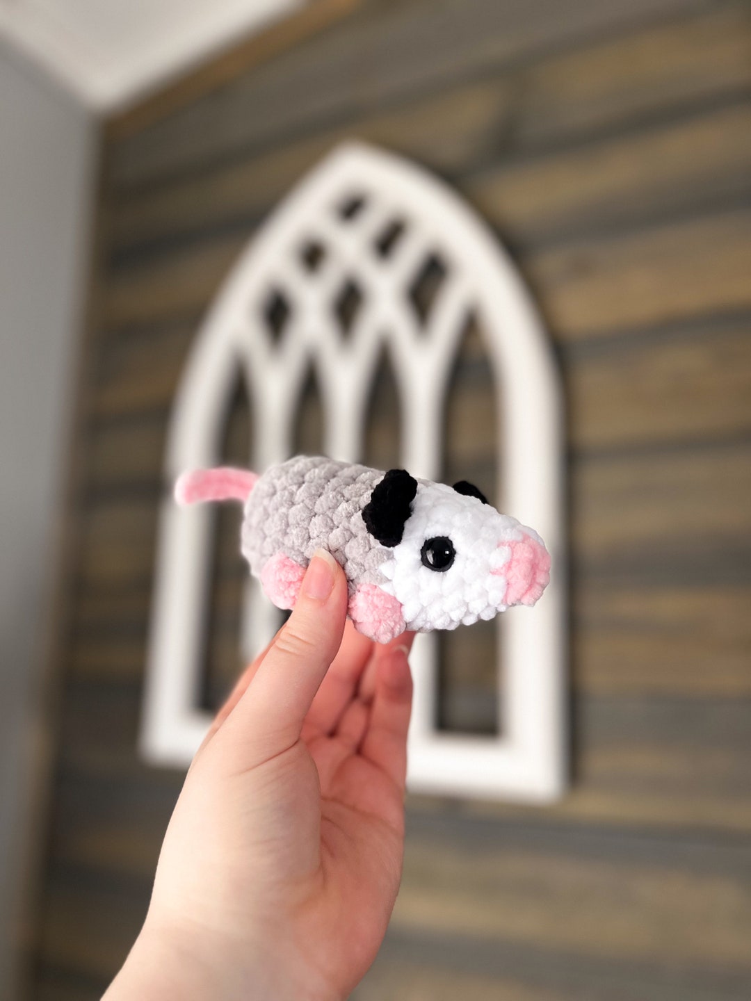 Opossum Plushie ~ Crochet Opossum ~ Baby Opossum ~ Handmade ~ Axolotl ...