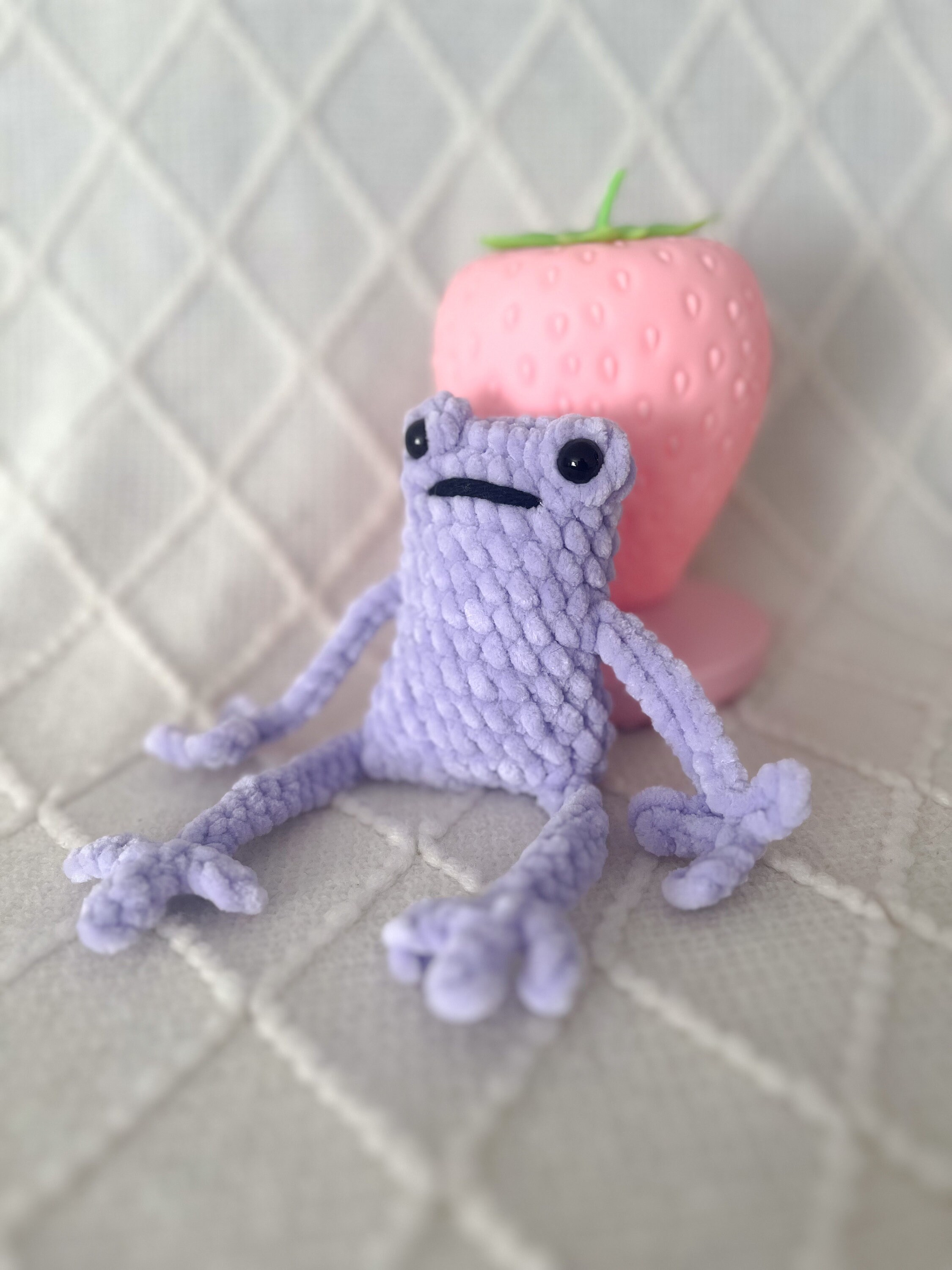 Leggy Frog Crochet Plushie: Handmade Stuffed Animal / Amigurumi Toy ...