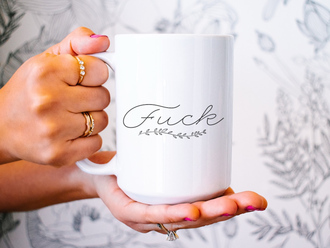 Curse Word Coffee Mug, F&K Floral Design Coffee Cup, Funny ...