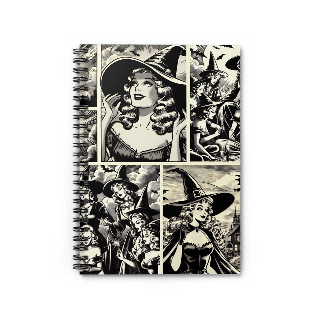 Vintage Witchy Comic - Sprial Notebook - Etsy