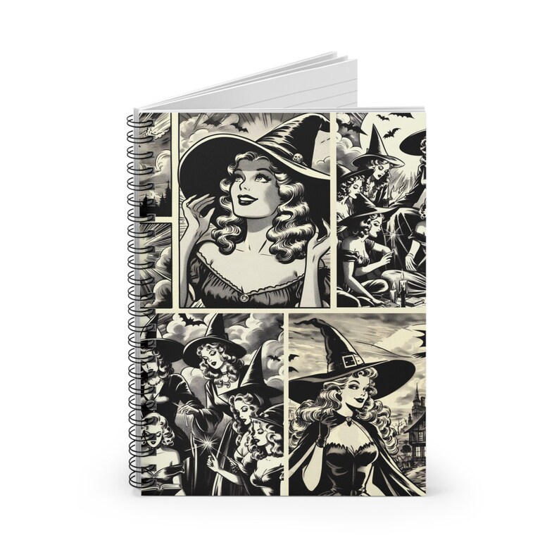 Vintage Witchy Comic - Sprial Notebook - Etsy