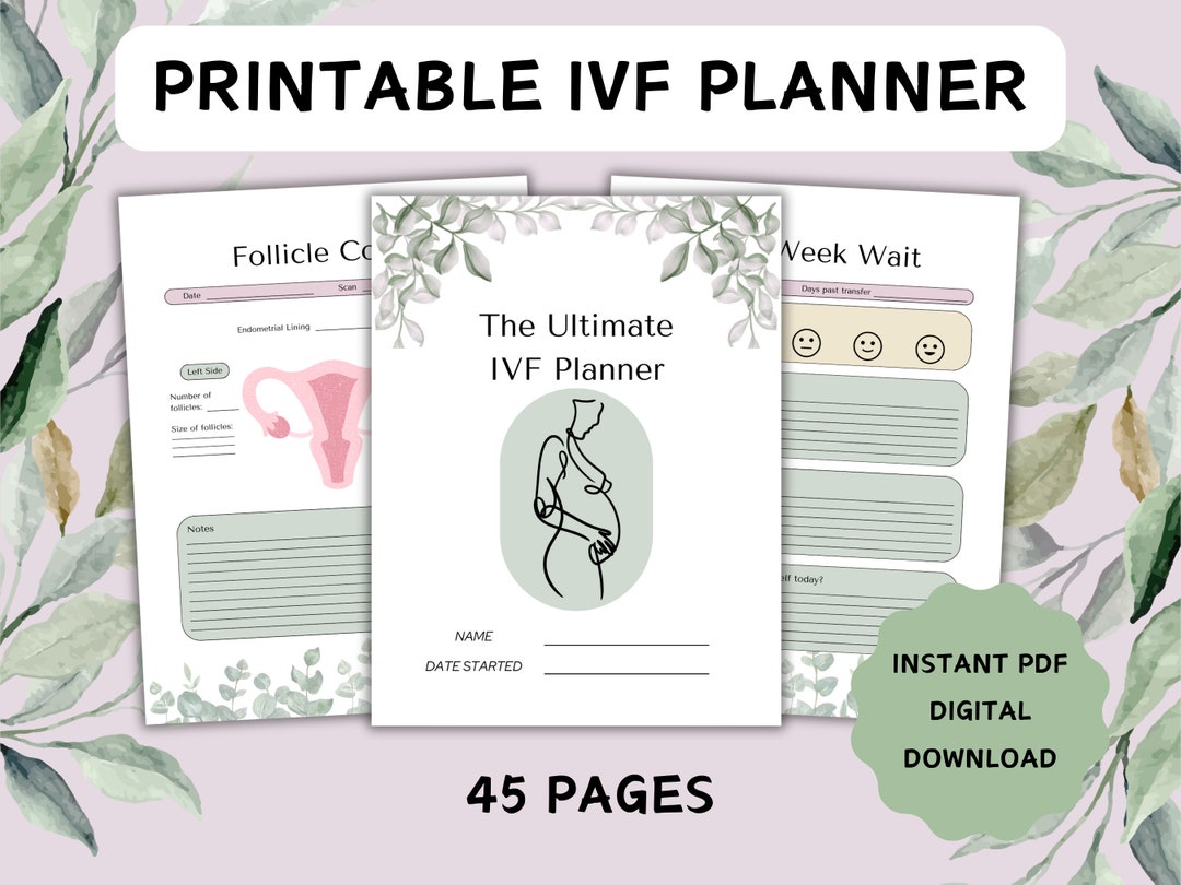 IVF Planner IVF Journal IVF Journey Ivf Calendar Ttc Planner Ivf ...