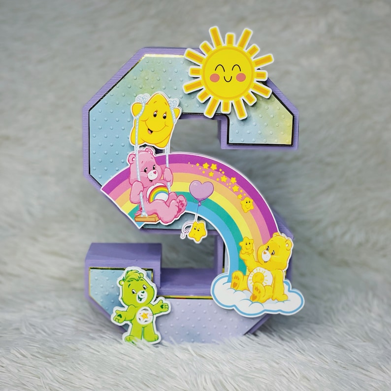 Care Bears 3D Letters and Numbers - Etsy