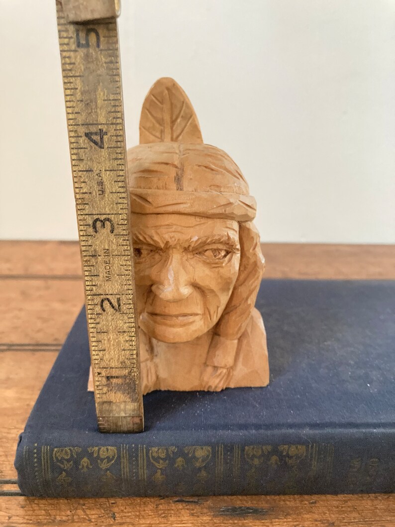 Native American Folk Art. Native Bust. Hand Whittled Folk Art. Native ...