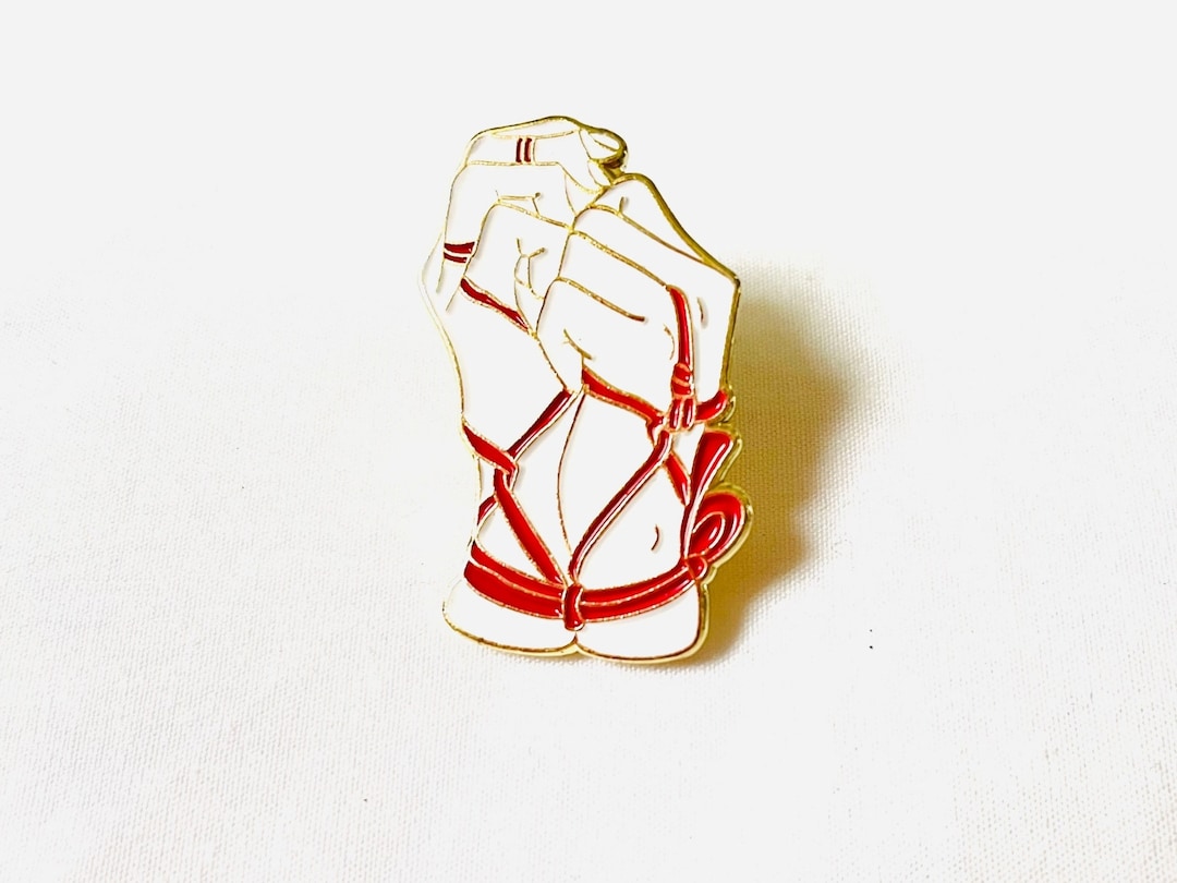 BDSM Pin – Shibari Bondage Enamel Pin, Kinky Pin Jewelry, Bondage Enamel Pins for Adults, Fetish ...