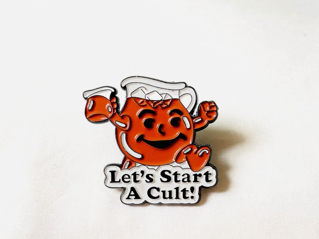Dark Humor Enamel Pin – Kool Aid Cult Funny Pin, “let’s Start a Cult ...