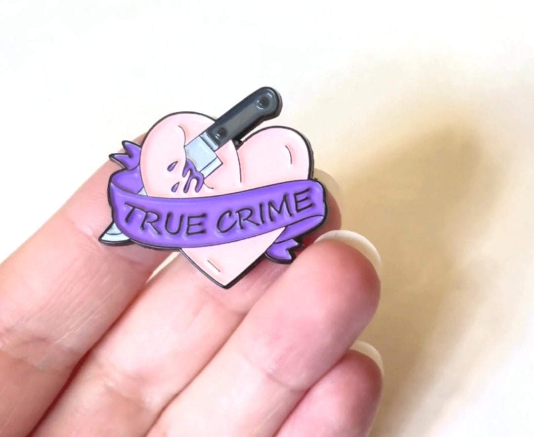 True Crime Heart Knife Enamel Pin – Funny Morbid Pin, True Crime Girly ...